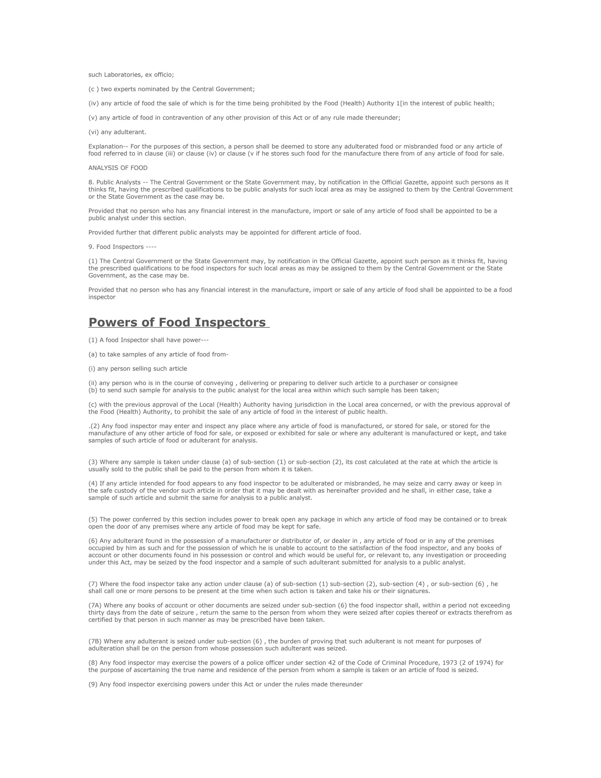 Prevention of food_adulteration_act | DOC