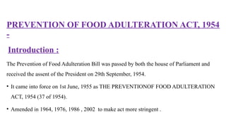 Prevention of Food Adulteration Act.pptx