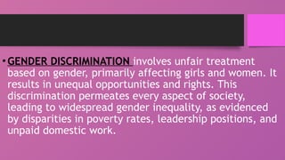 GENDER AND PREVENTION OF GENDER-BASED ISSUES .pptx
