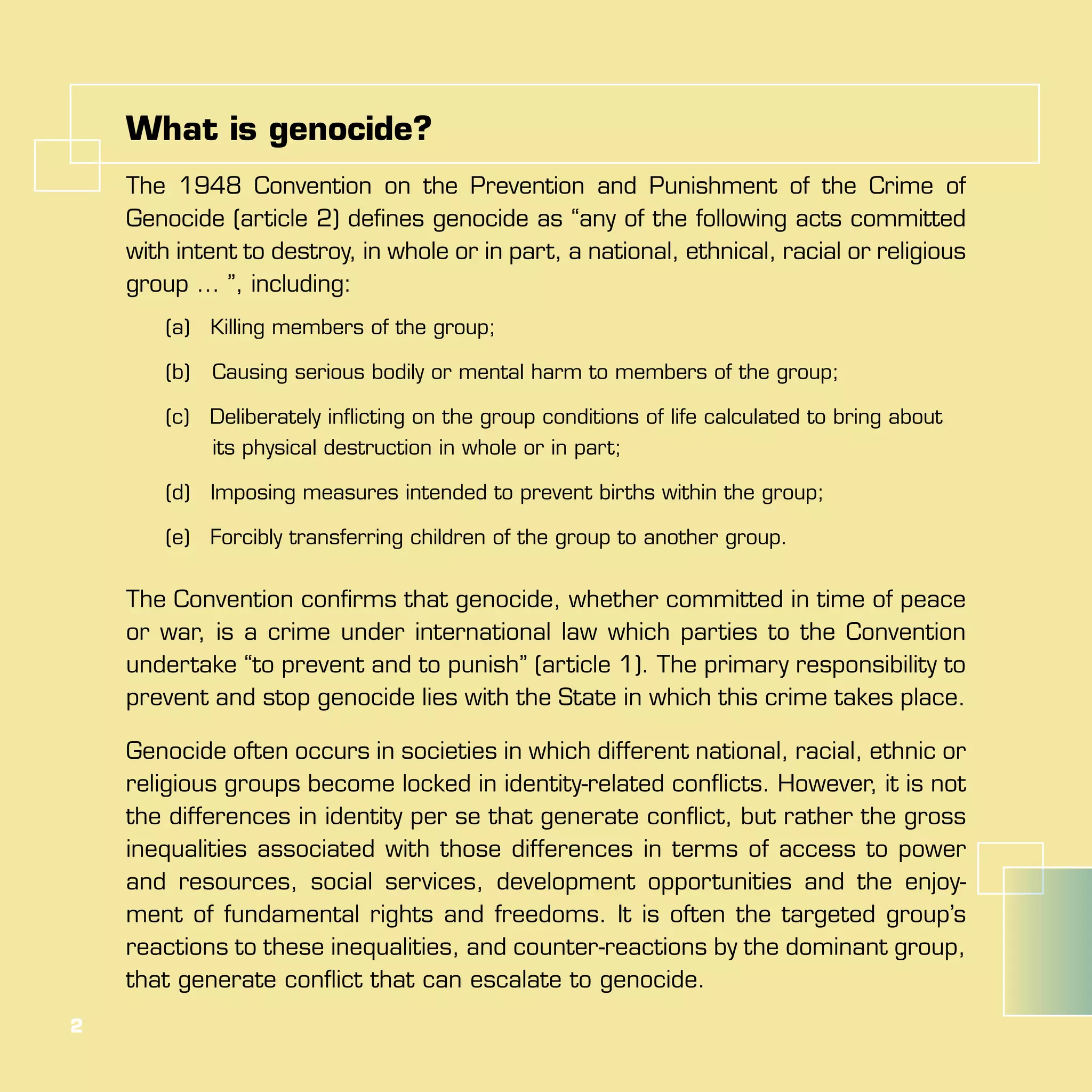 Prevention of genocide | PDF