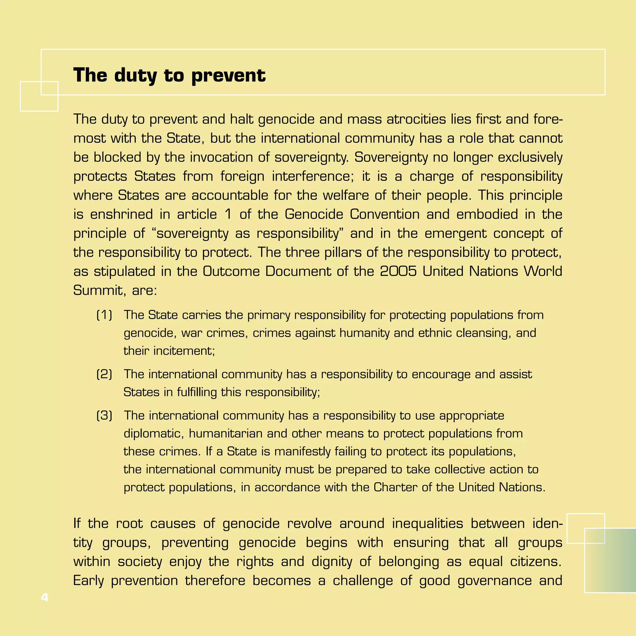 Prevention of genocide | PDF