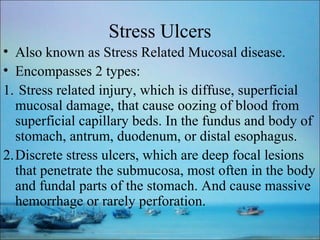 Prevention of GIT bleeding in the icu | PPT