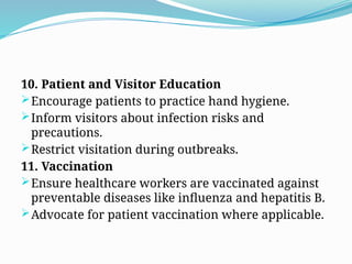 Prevention and control of the infection | PPTX