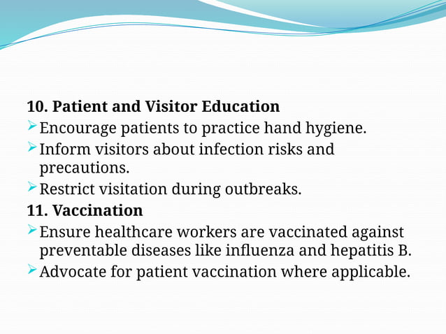 Prevention and control of the infection | PPT