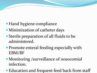Prevention of infection in nicu | PPTX