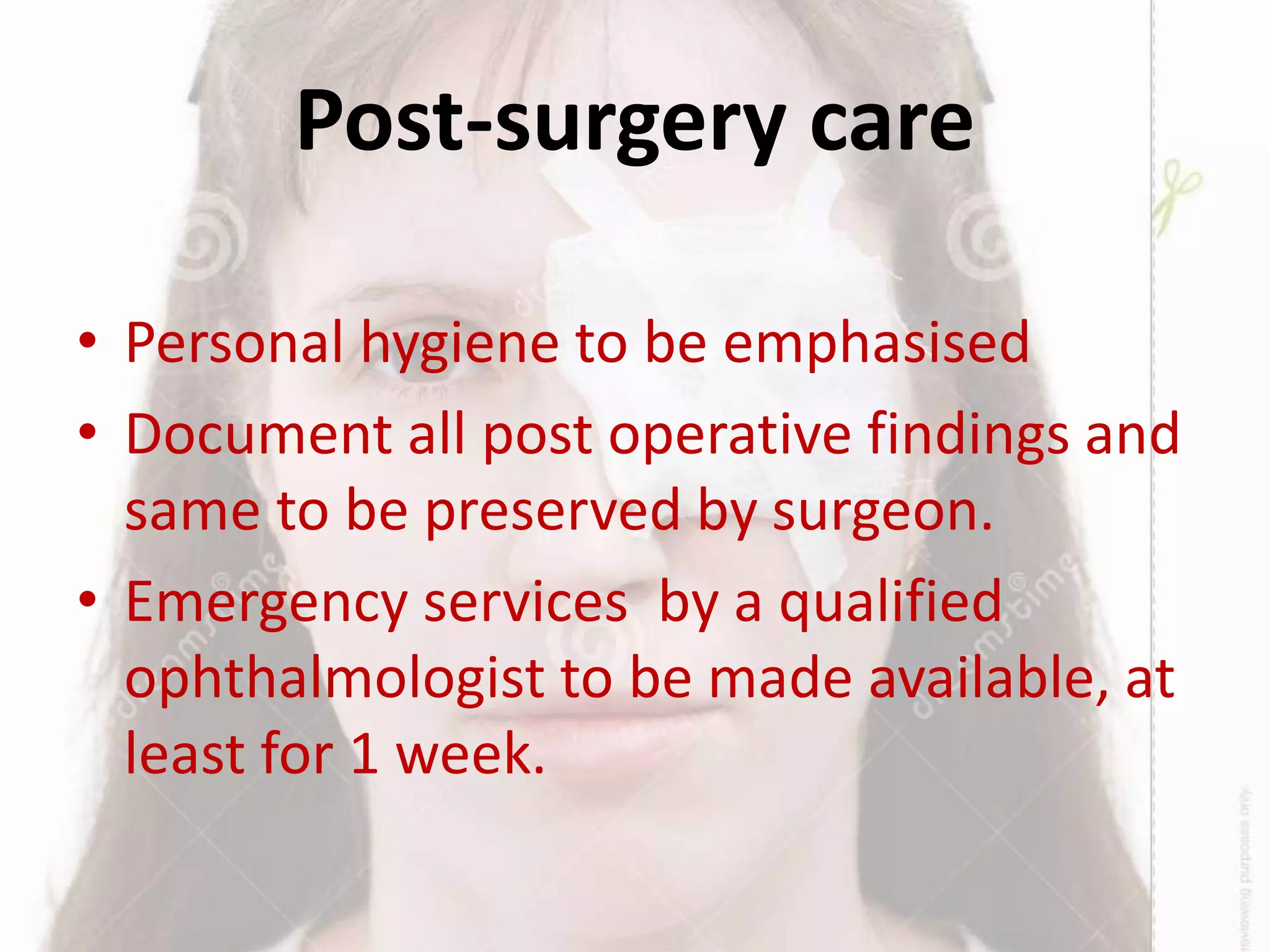 Prevention of Intraocular Infection in Pre-op and Post-op Ocular ...