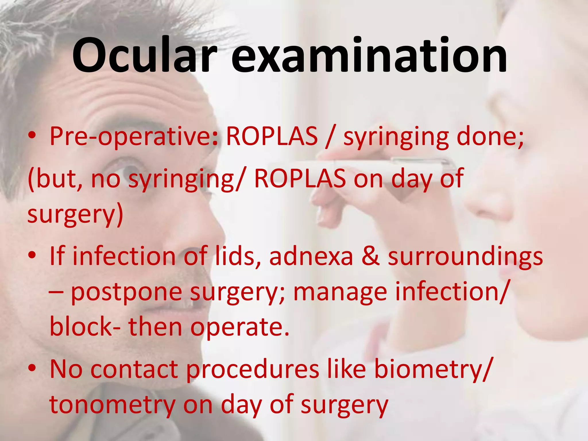Prevention of Intraocular Infection in Pre-op and Post-op Ocular ...