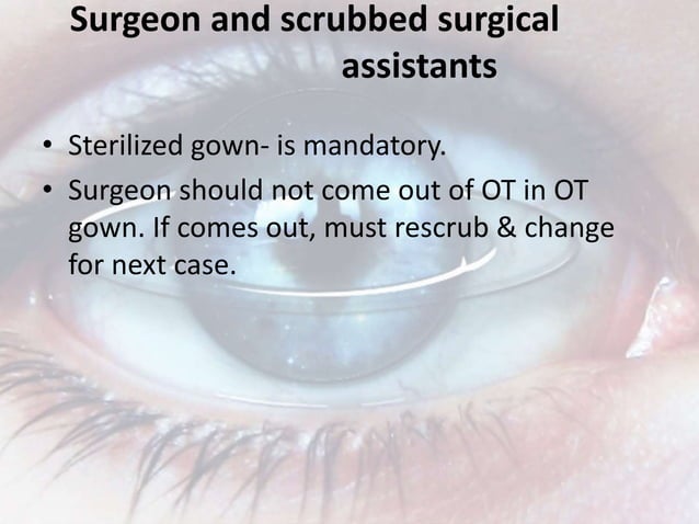 Prevention of Intraocular Infection in Pre-op and Post-op Ocular ...