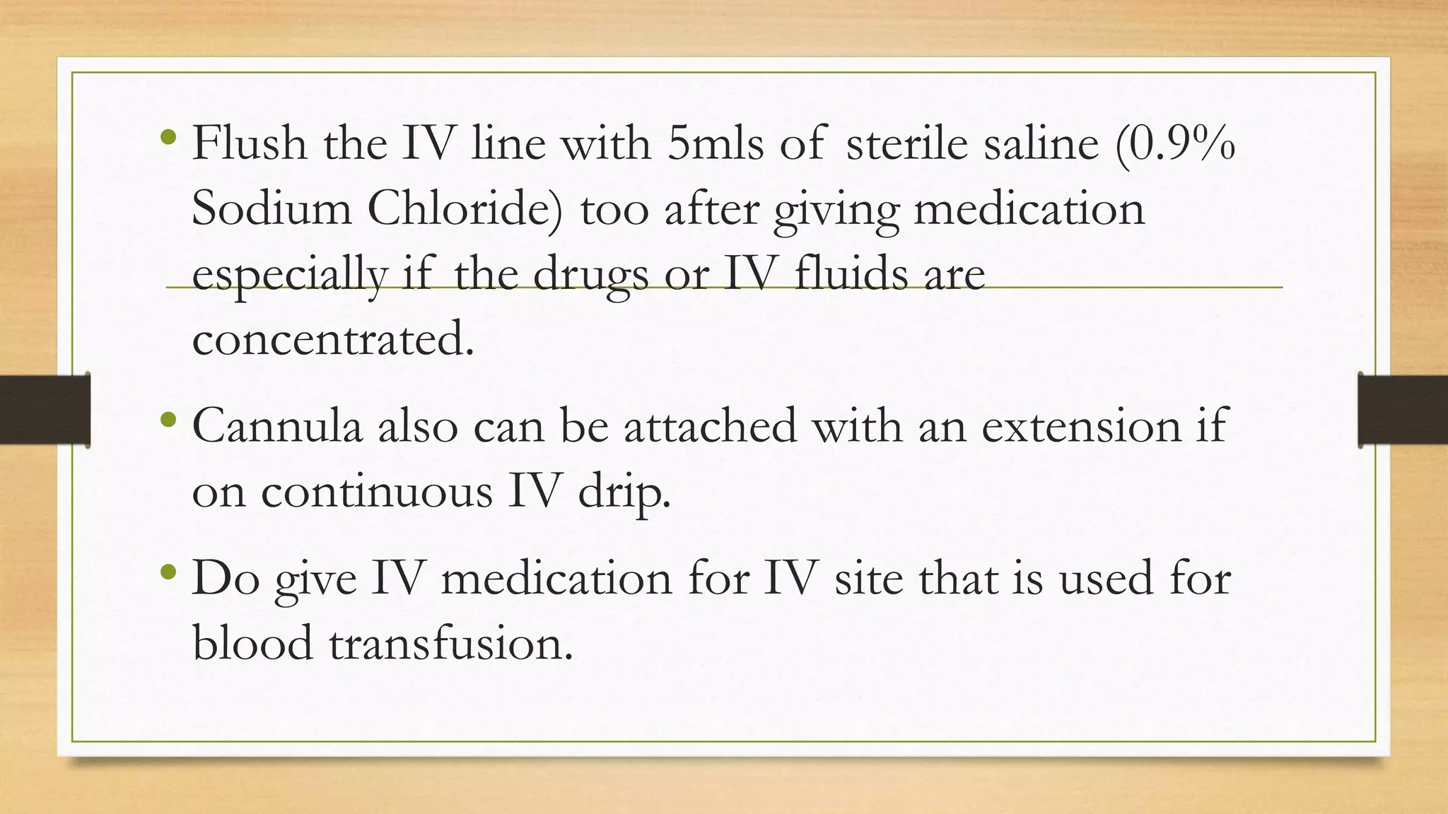 Prevention of iv complication | PPTX