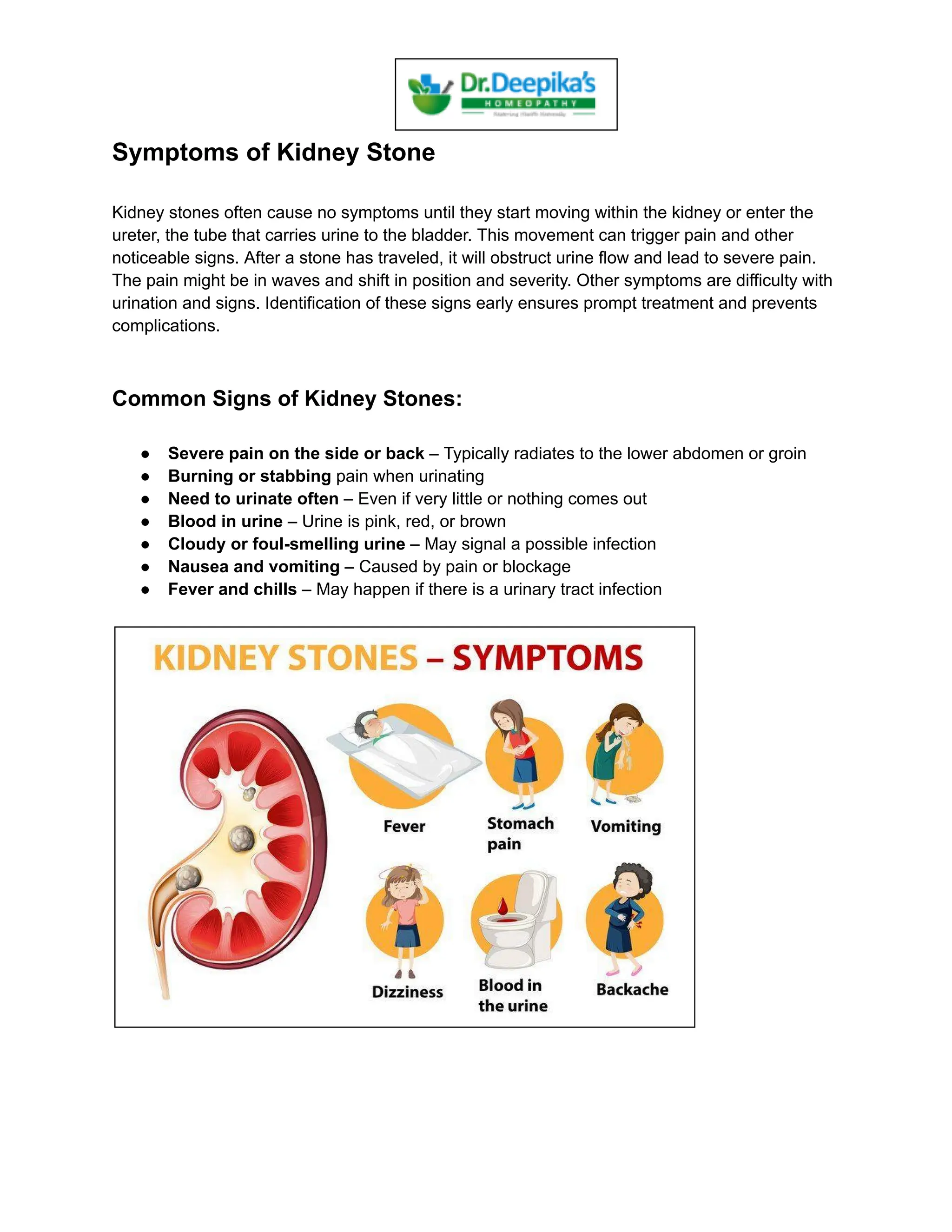 Prevention of Kidney Stones | Dr. Deepika | PDF
