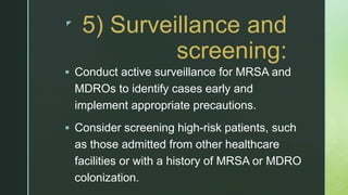 Prevention of MRSA & MDRO.pptx for nurse | PPTX