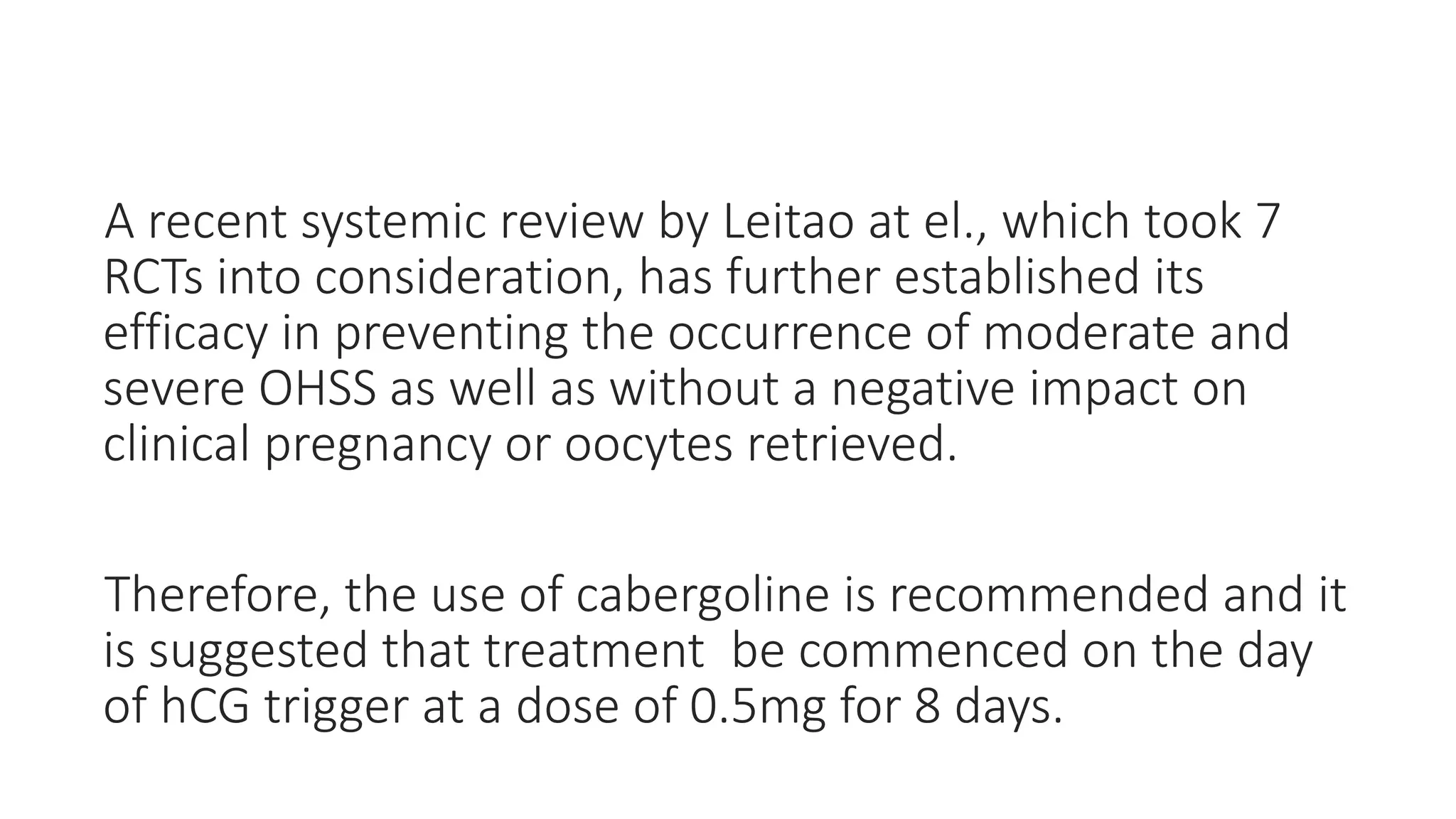 Prevention of ovarian hyperstimulation syndrome | PPTX