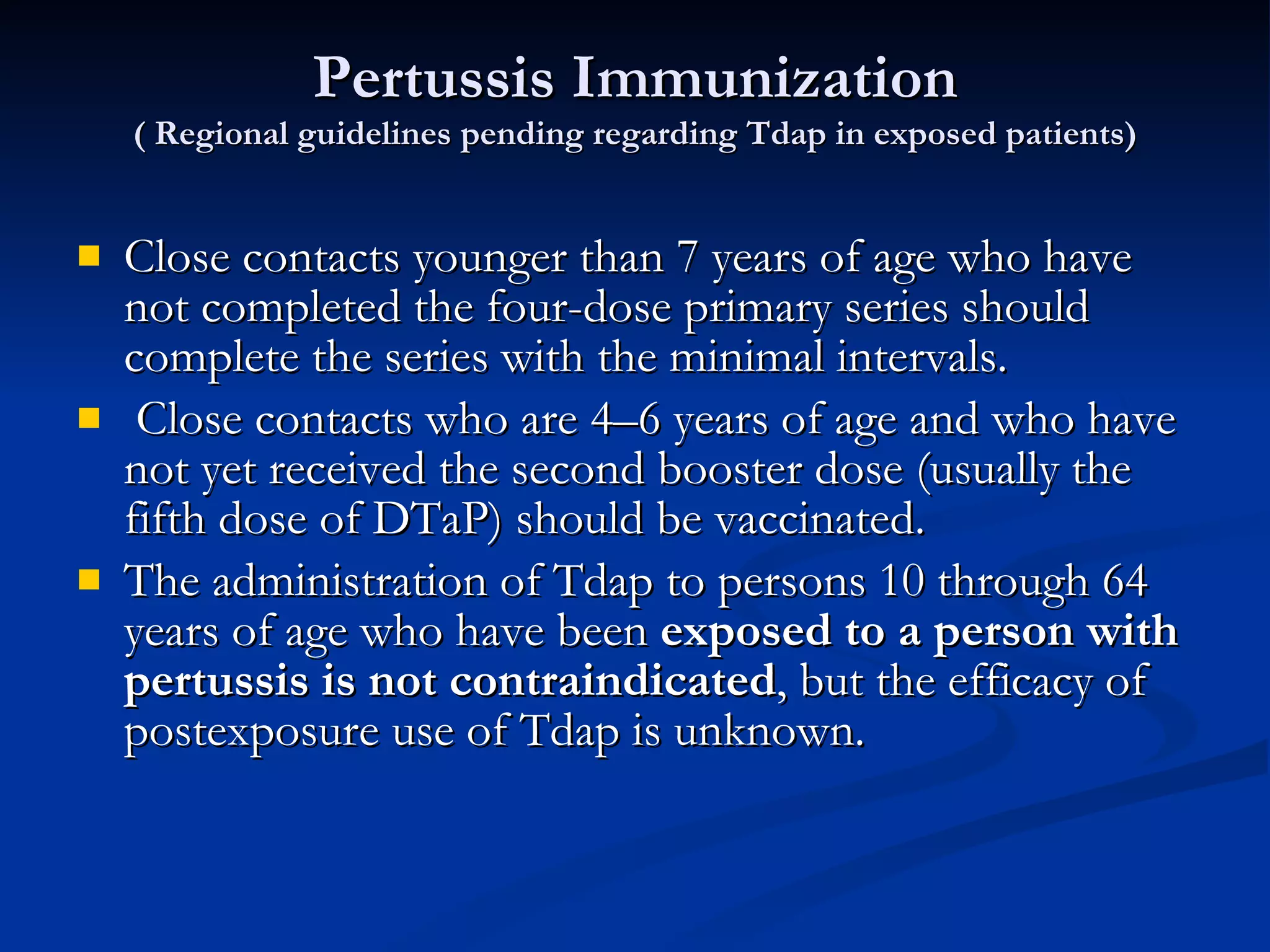 Prevention of pertussis | PPT | Infectious Diseases | Diseases and ...