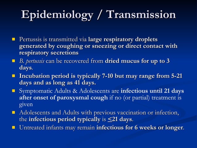 Prevention of pertussis | PPT | Infectious Diseases | Diseases and ...