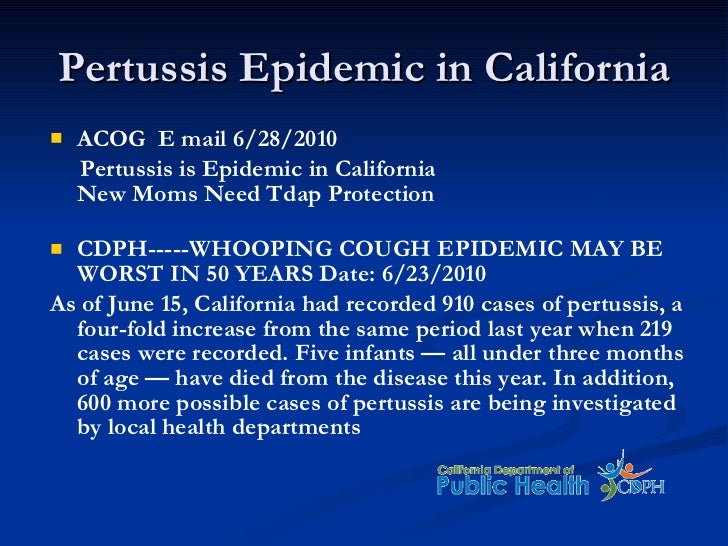 Prevention of pertussis
