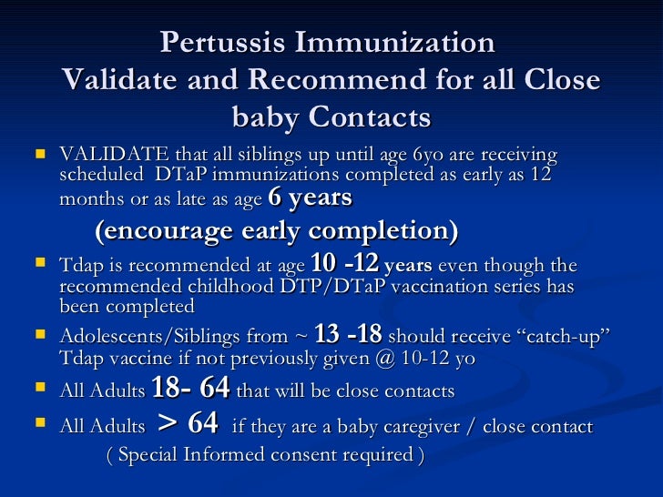 Prevention of pertussis