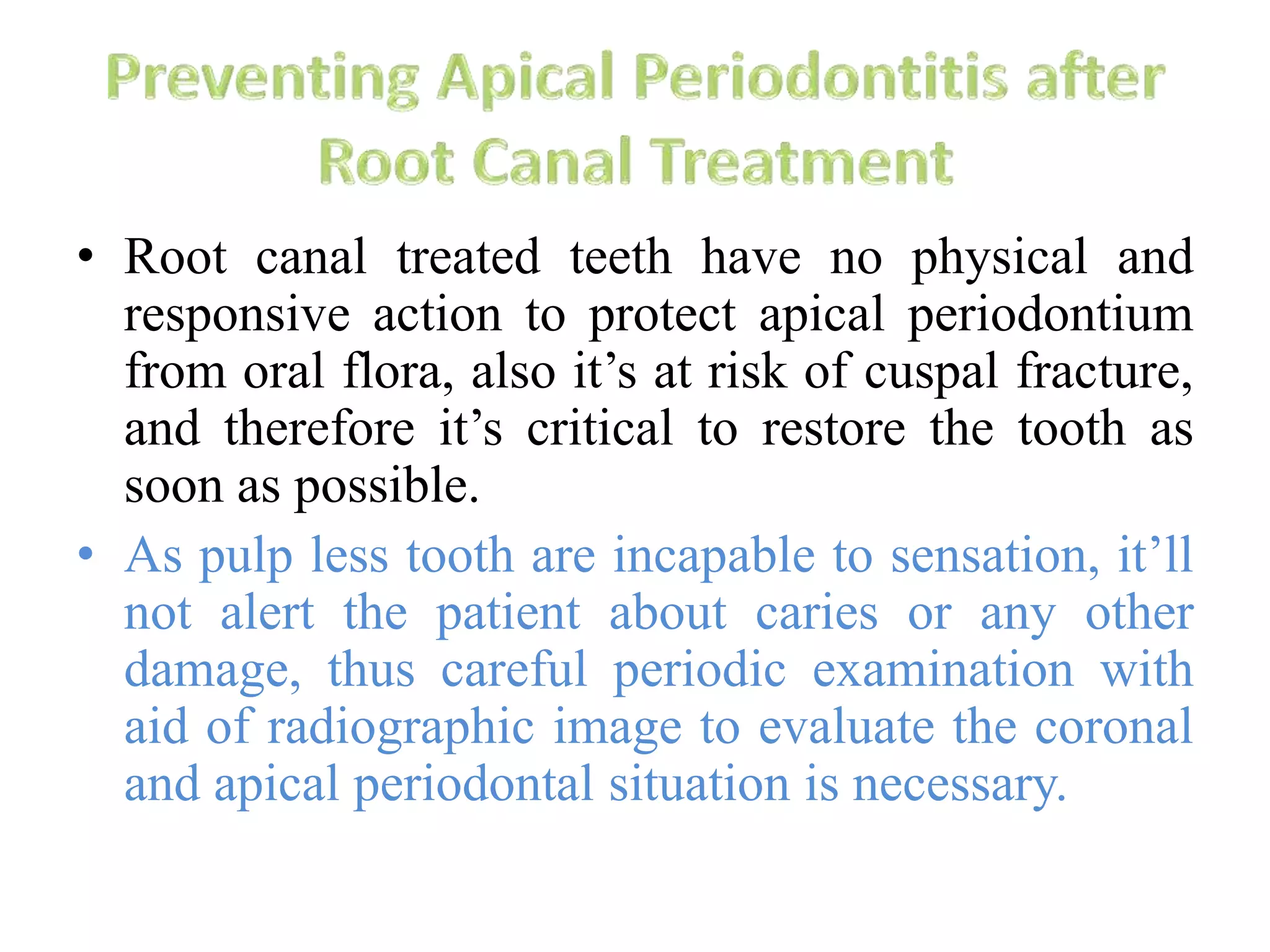 Prevention of pulpal and preapical disease | PPTX