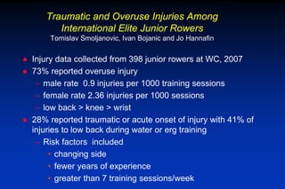 Prevention of Rowing Injury | PDF