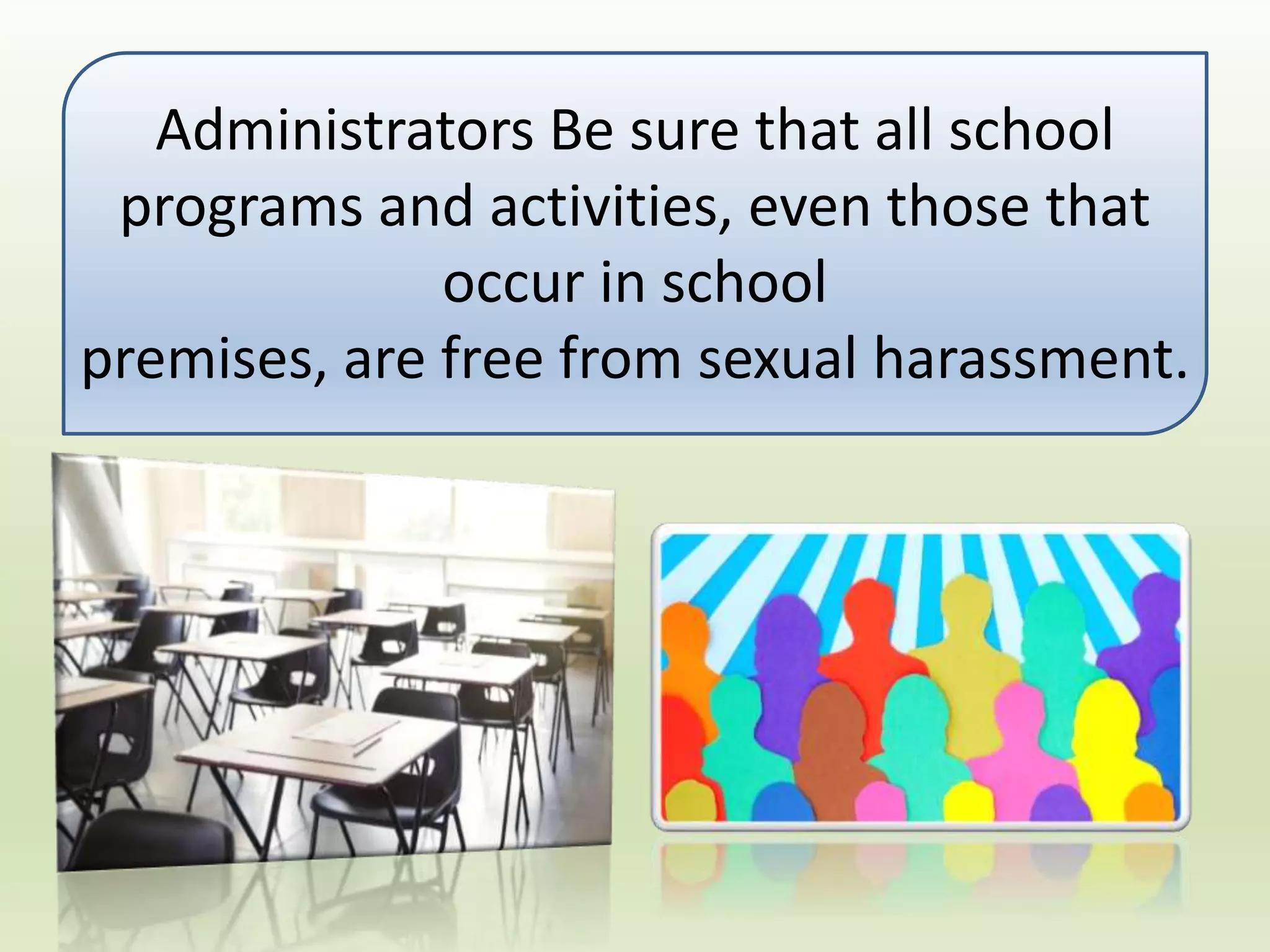 Prevention of sexual harassement in school | PPTX
