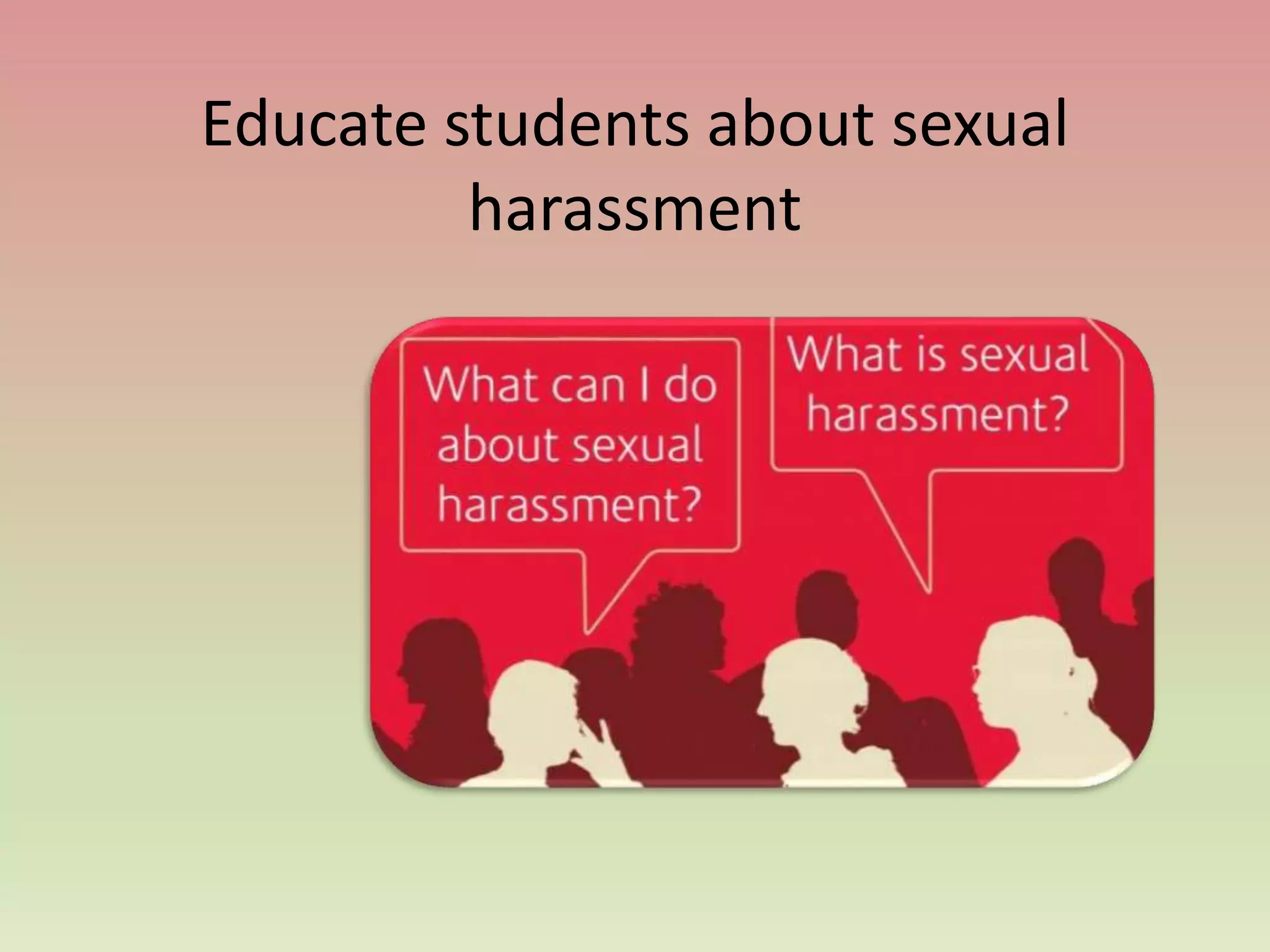 Prevention of sexual harassement in school | PPTX