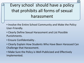 Prevention of sexual harassement in school | PPTX
