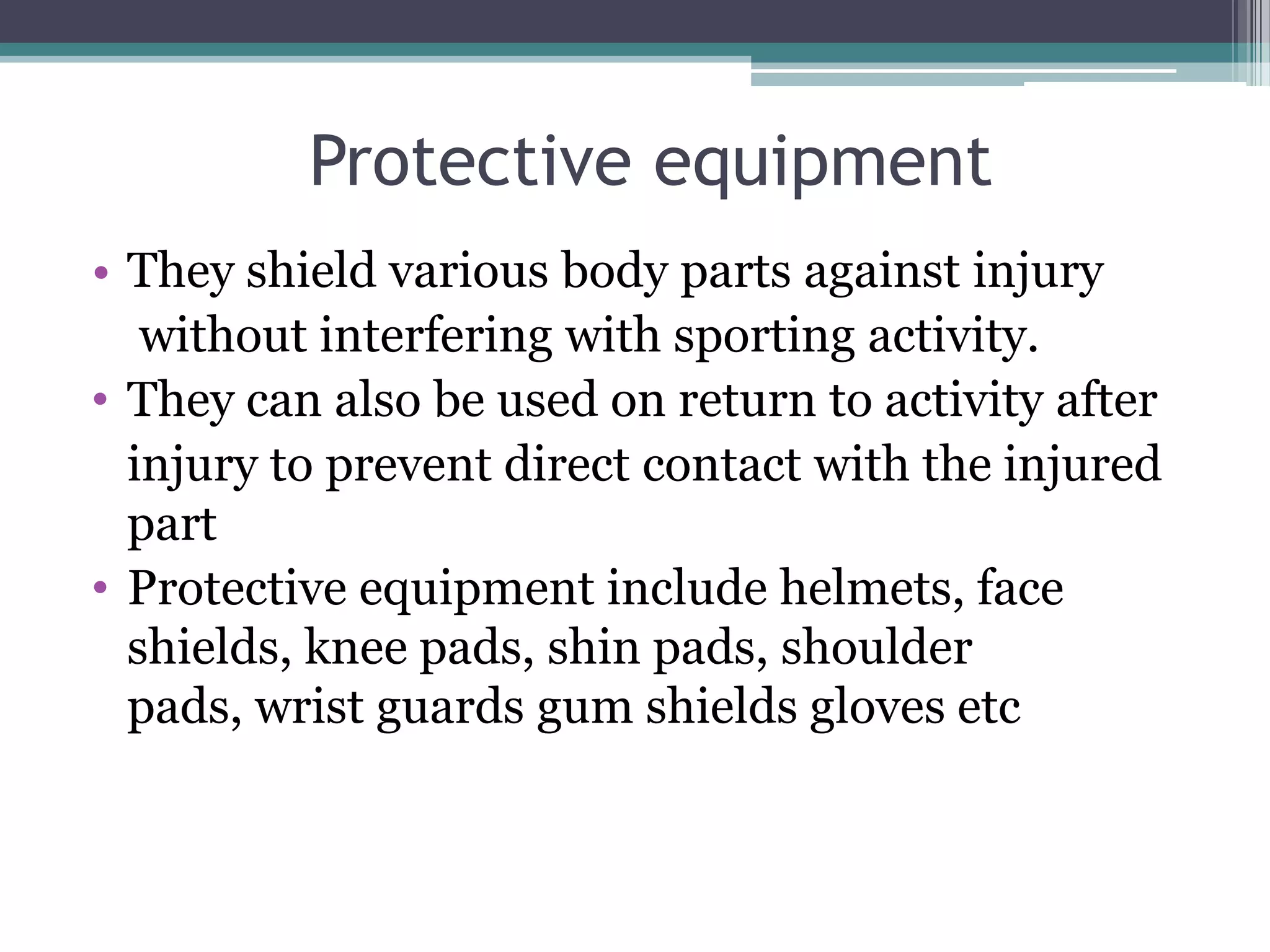 Prevention of sports injury | PPTX