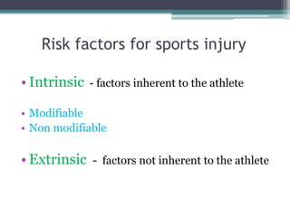 Prevention of sports injury | PPTX