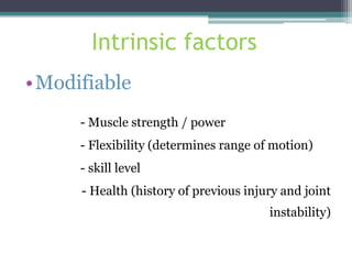 Prevention of sports injury | PPTX