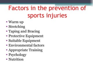 Prevention of sports injury | PPTX