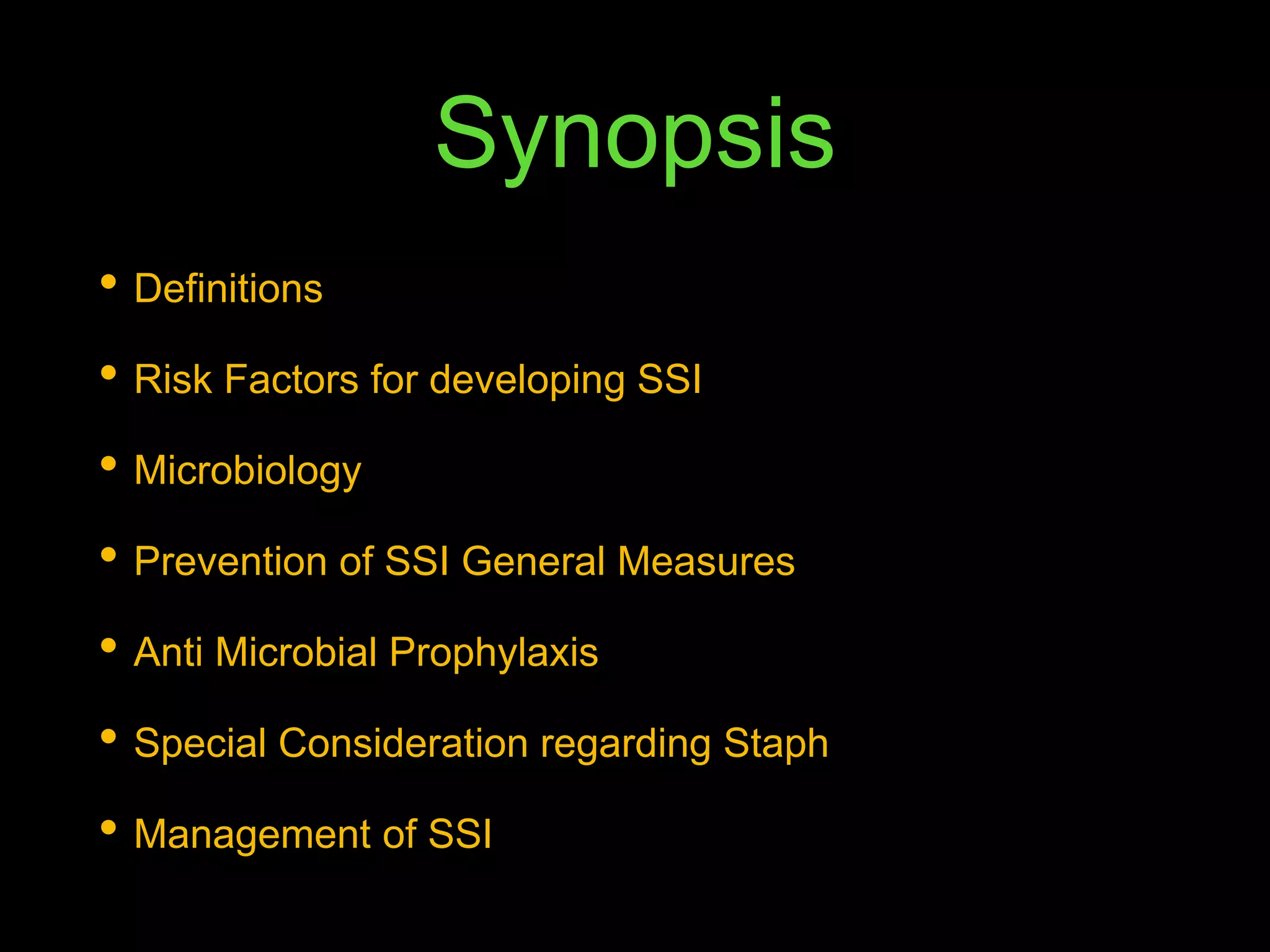 Prevention of Surgical Site Infection | PPTX