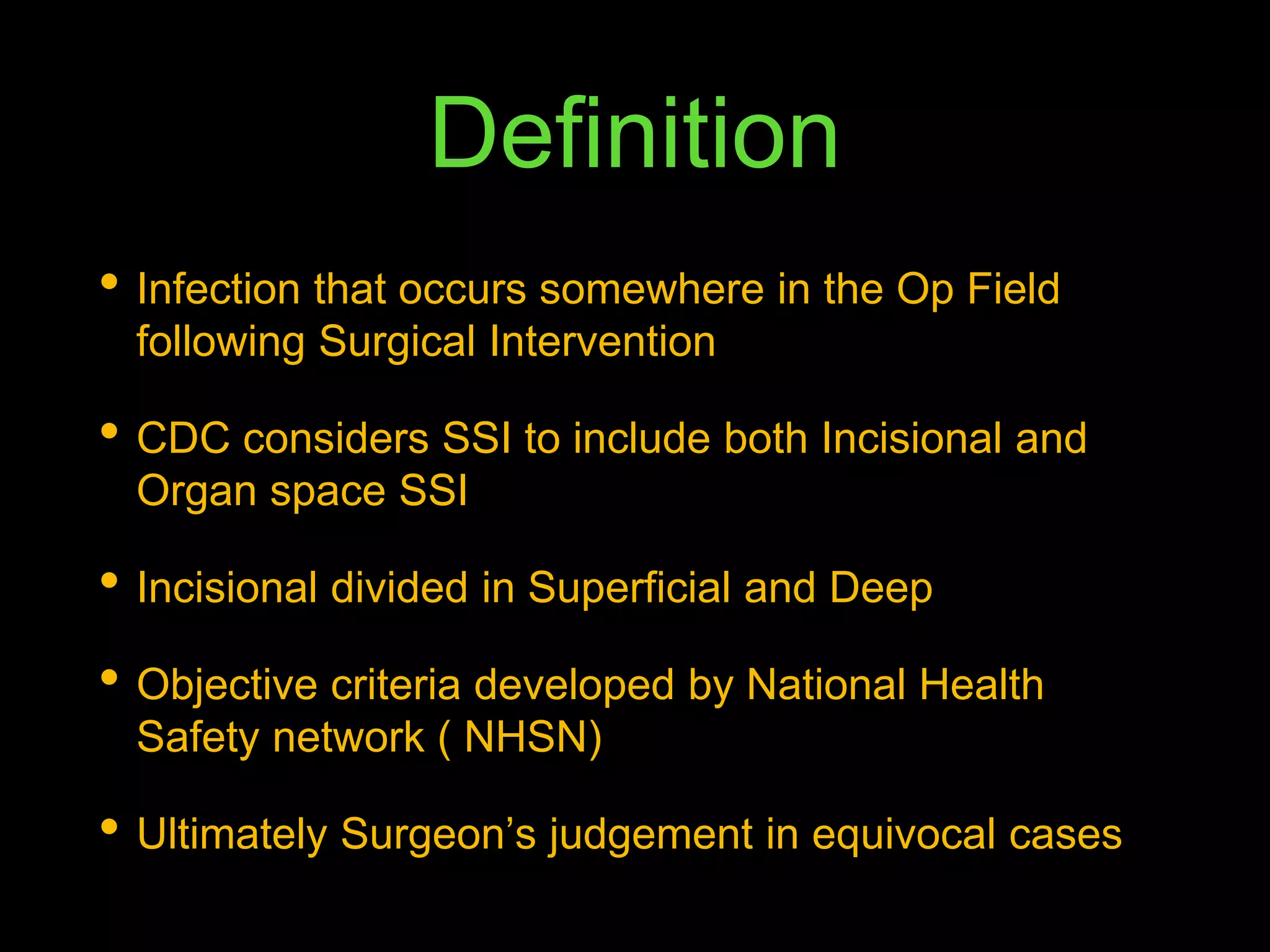 Prevention of Surgical Site Infection | PPTX