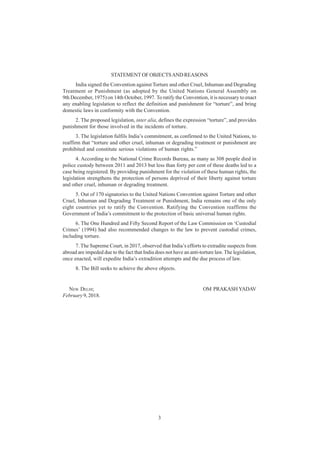 Prevention of torture bill 2018 | PDF | Legal Services Industry ...