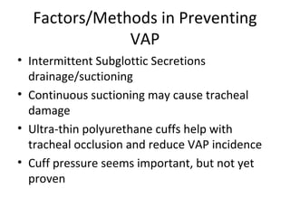 Prevention of ventilator associated pneumonia | PPT