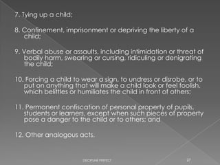 Prevention of violence againts children in school | PPTX