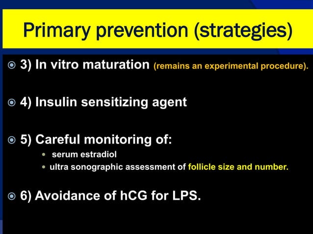 Prevention of Ovarian Hyperstimulation Syndrome ( OHSS ) | PDF