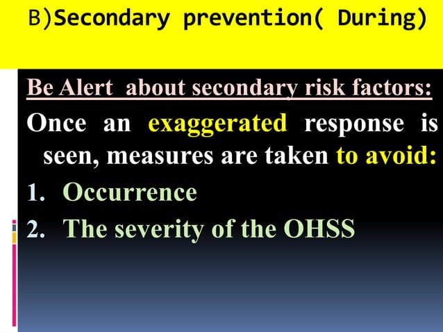 Prevention of Ovarian Hyperstimulation Syndrome ( OHSS ) | PDF