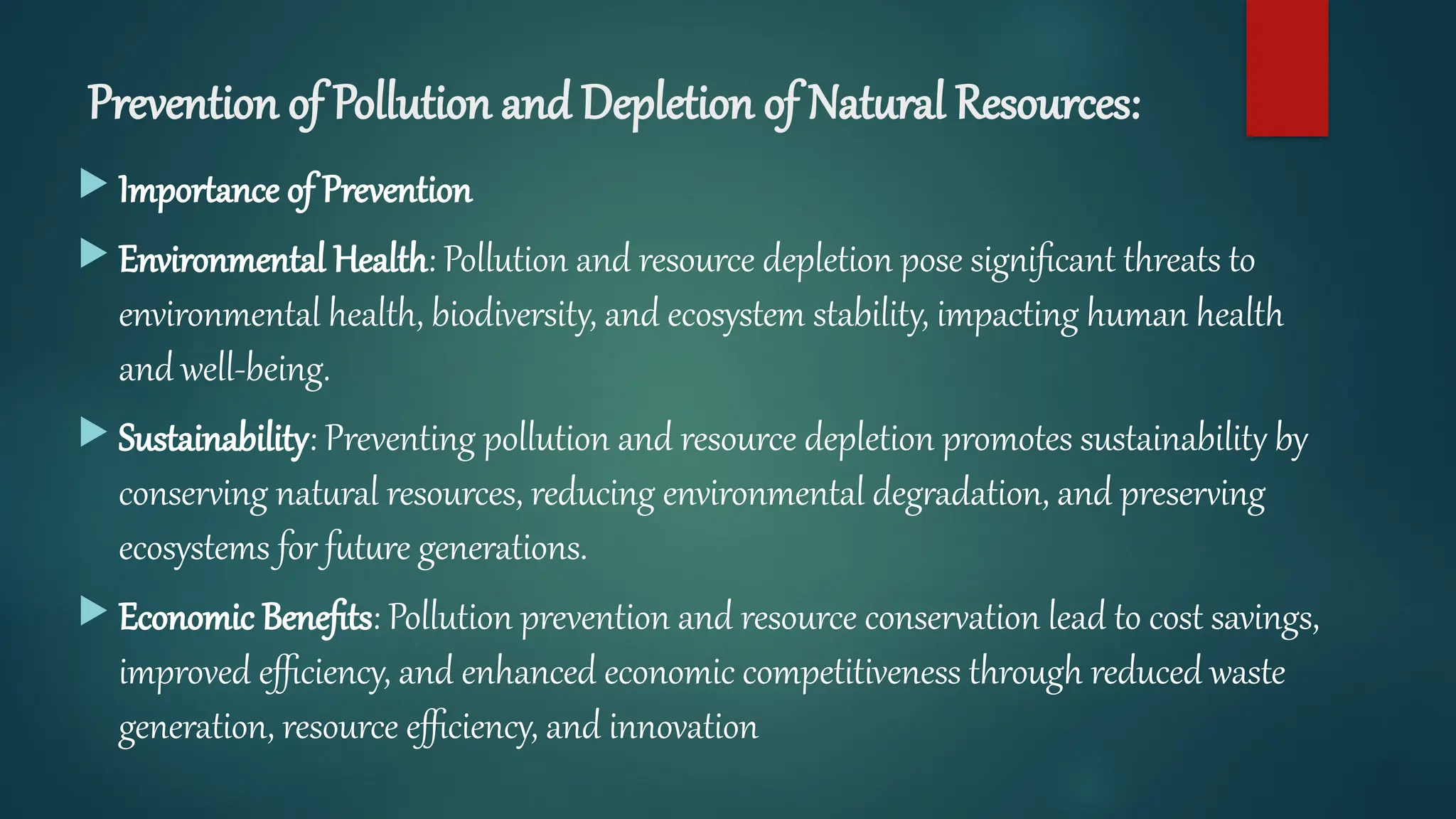 Prevention of Pollution and Depletion of Natural Resources: | PPTX