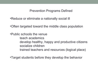 Prevention programs | PPT