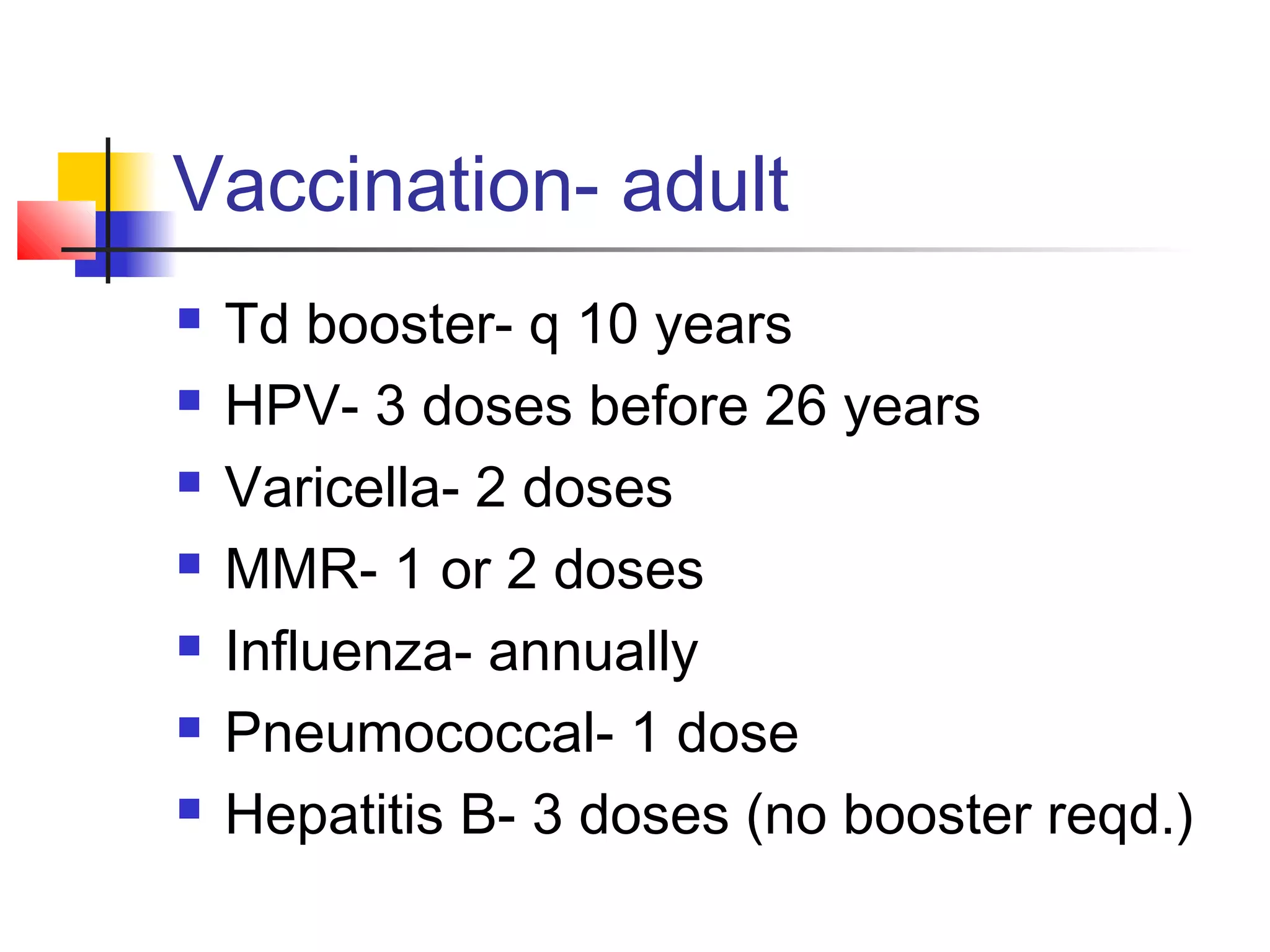 Prevention, screening, immunization | PPT