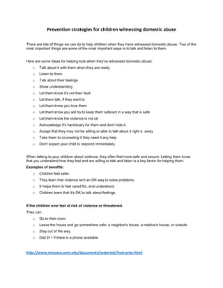 Prevention strategies for children witnessing domestic abuse | DOCX