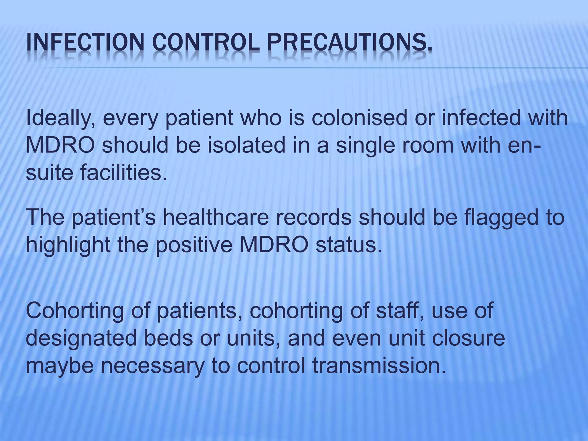Prevention strategy for mdro in hospital | PPTX