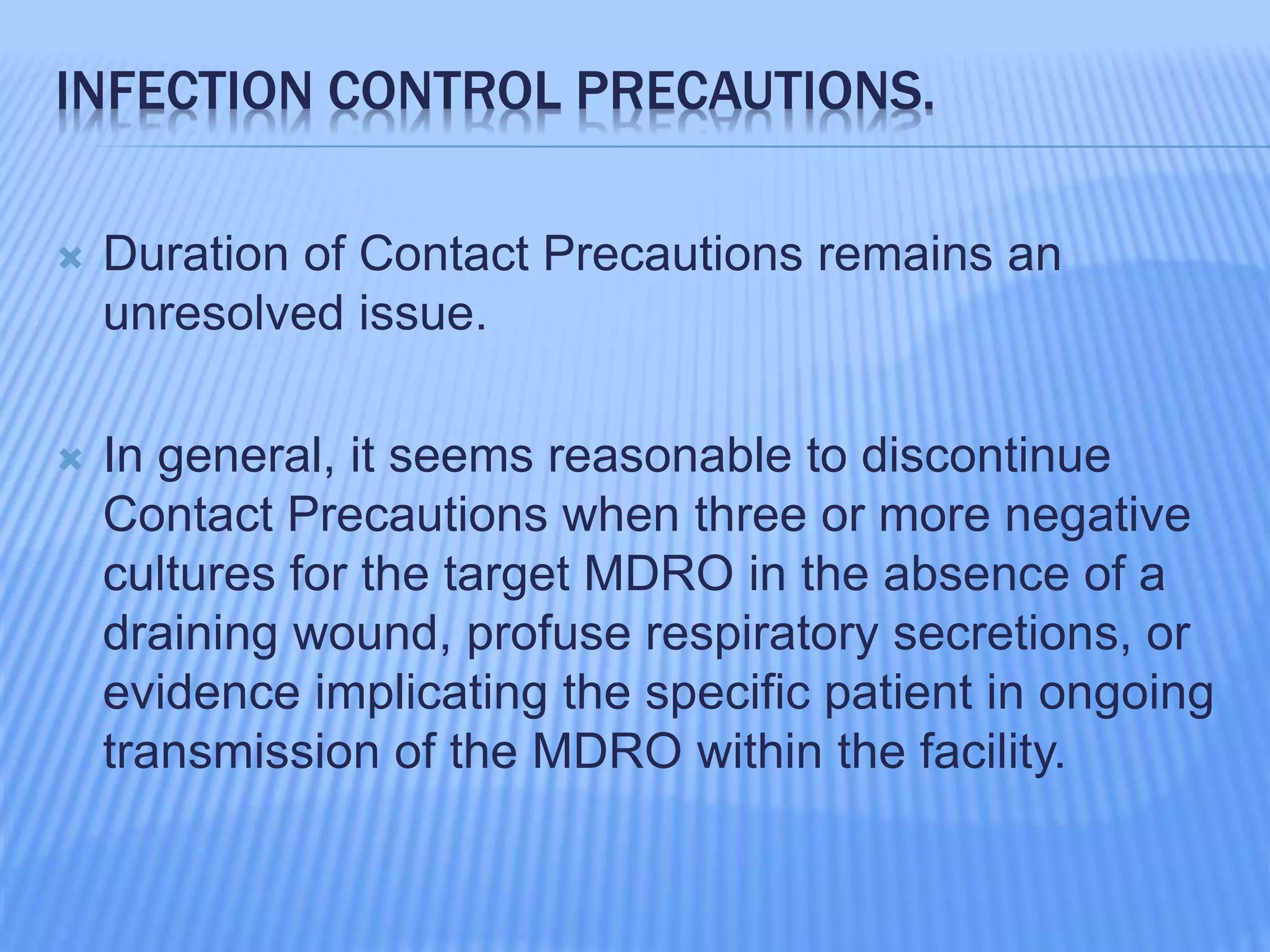 Prevention strategy for mdro in hospital | PPTX