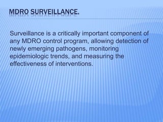 Prevention strategy for mdro in hospital | PPTX