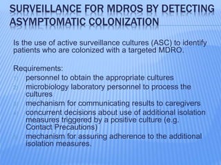 Prevention strategy for mdro in hospital | PPTX