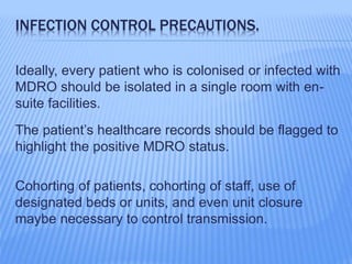Prevention strategy for mdro in hospital | PPTX