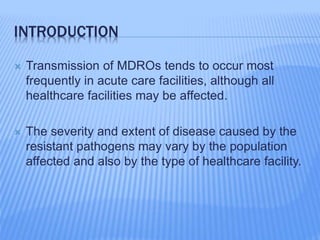 Prevention strategy for mdro in hospital | PPTX