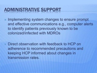 Prevention strategy for mdro in hospital | PPTX