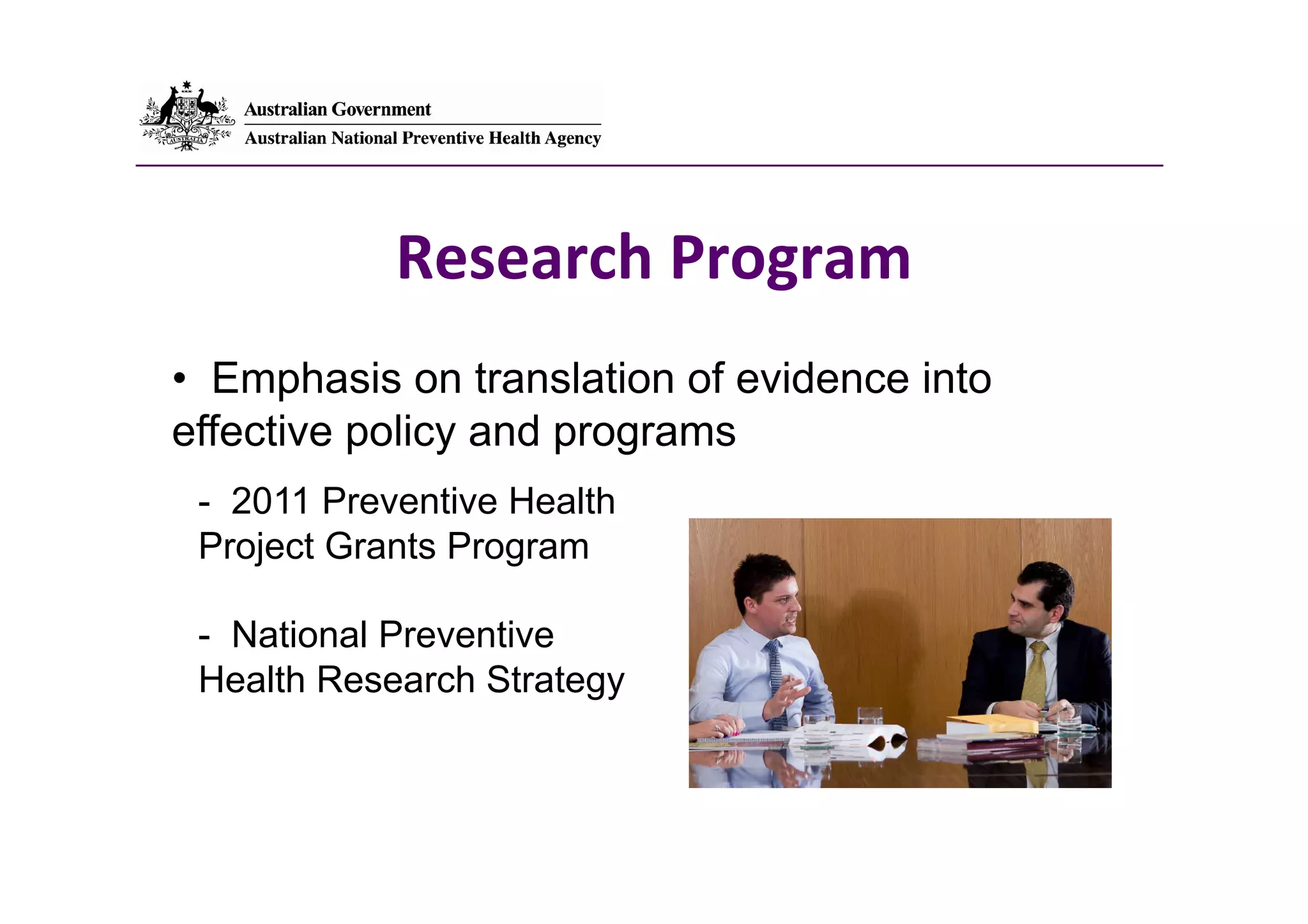 Prevention through Partnerships – Investing Today in Australia’s Future ...