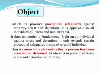 Preventive detention Art.22