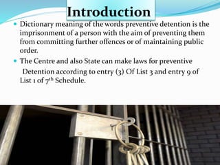 Preventive detention Art.22